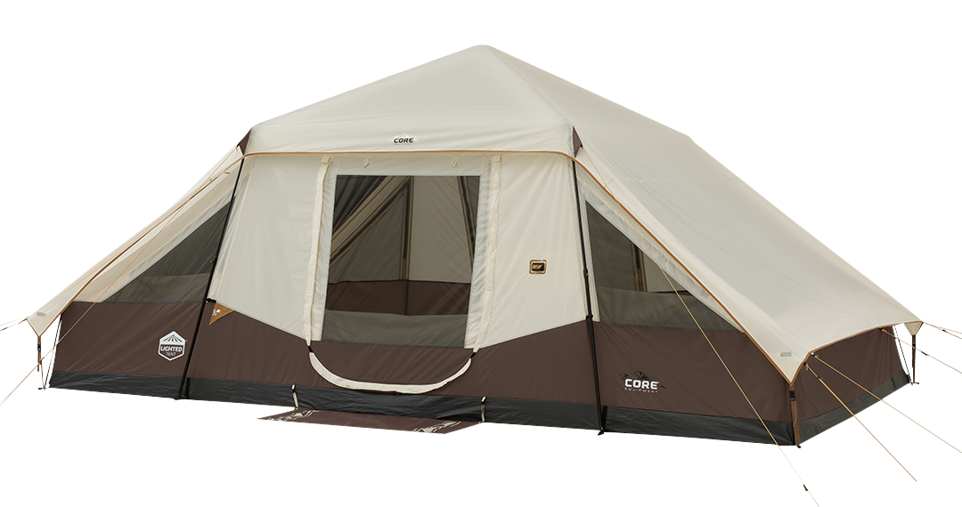 CORE Equipment 10-Person Lighted Instant Pyramid Tent | Mack's Prairie ...